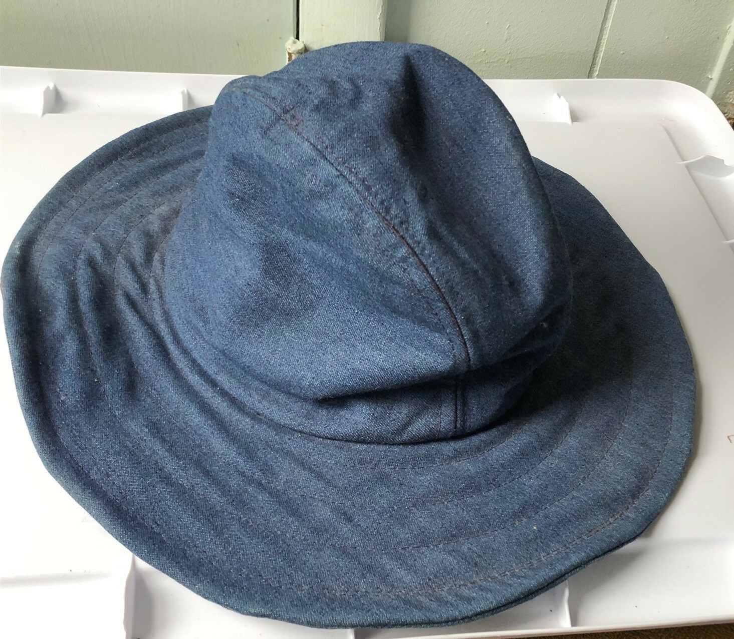 Vintage Denim Hat United Hatters and Millinery Sun Ha… - Gem