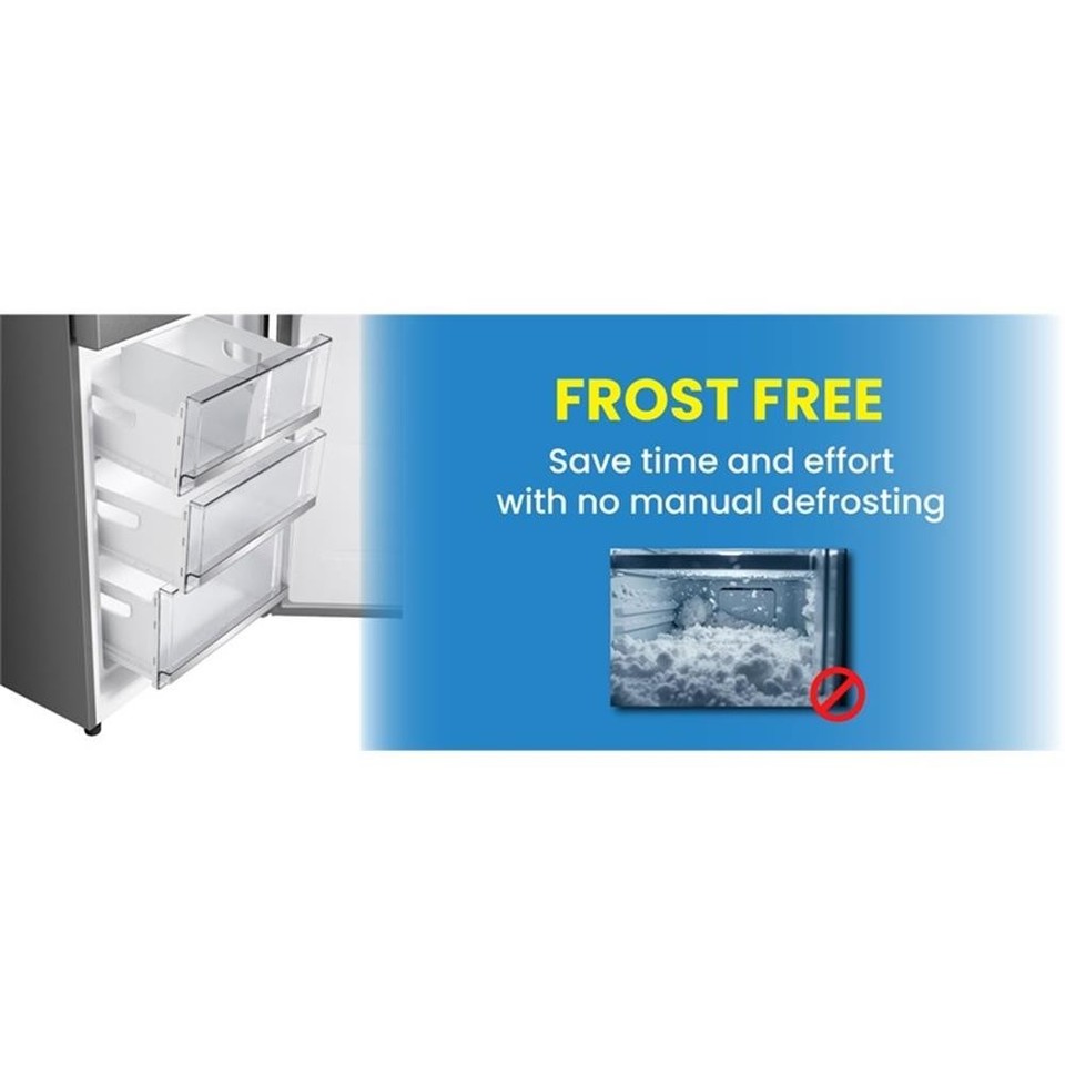 Pemberly Row Bottom Mount Refrigerator-Freezer w/ Ice Maker Frost Free ...