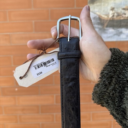 NEW Tecovas Men's OSTRICH Size 40 Belt Snap-Buckle Enclosure 5 Holes ...