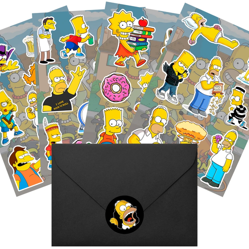 The Simpsons Sticker Pack Homer Marge Bart Lisa Maggie Abe Mona TV Show ...