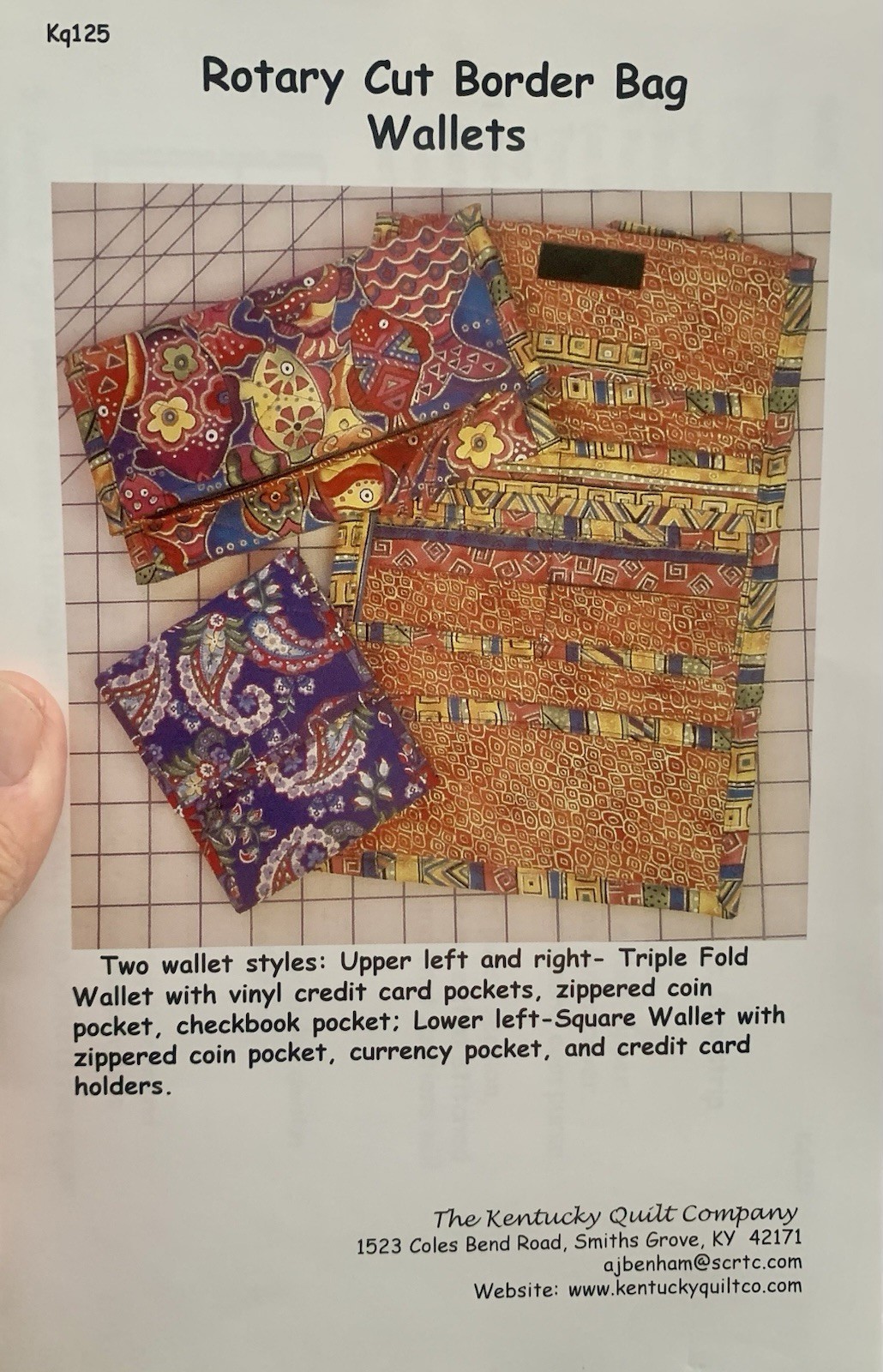 “Border Bag Wallet” By Kentucky Quilt Co Sm Wallet Pattern ...