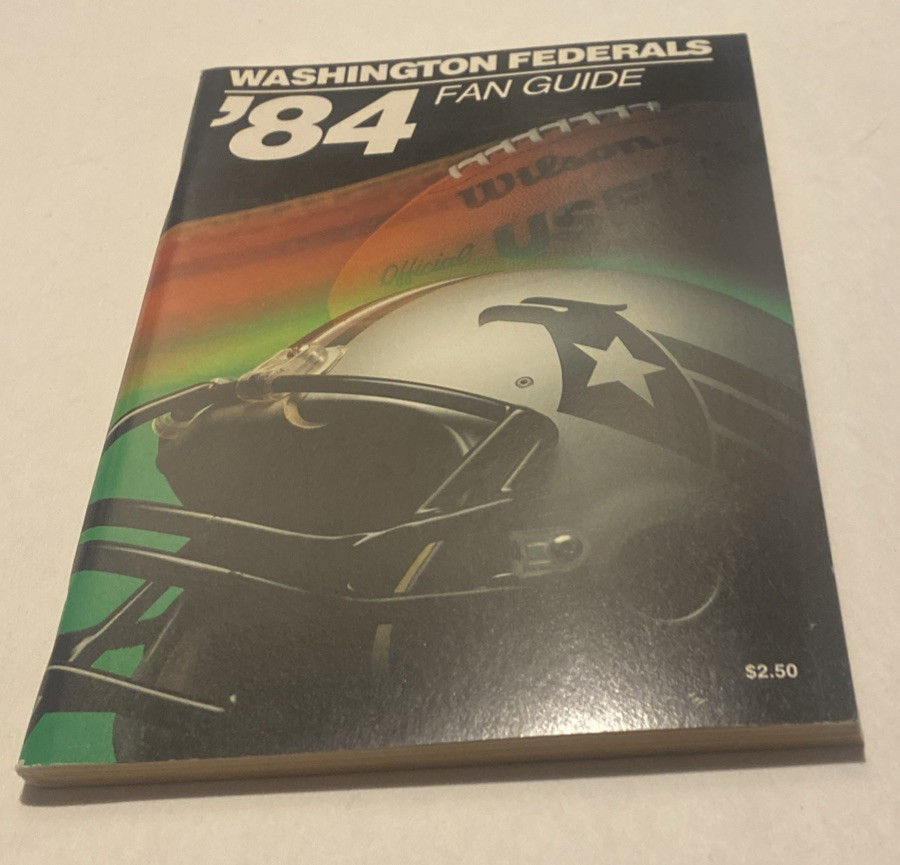 USFL 1984 Washington Federals Media Guide | eBay