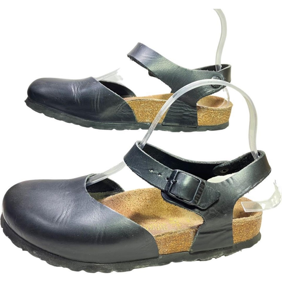 BIRKENSTOCK Messina 37 Discontinued Black Women Sandals Very Good Shoes ...