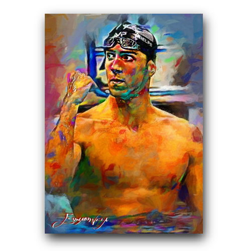 Michael Phelps #5 Art Card Limited 27/50 Edward Vela Signed (- -) | eBay