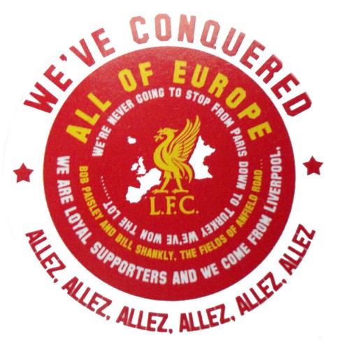 Liverpool FC Allez Allez Allez Large Jumbo Flag 6ft x 5 ft Official ...