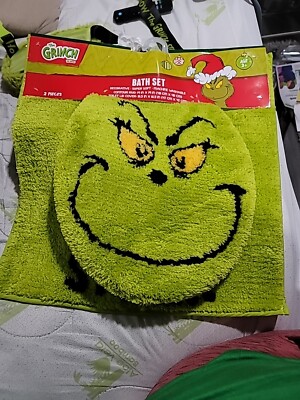 THE GRINCH BATH SET INCLUDES COVER AND BATH MAT G10 | eBay