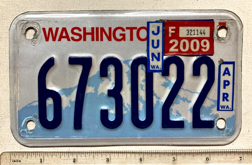 2009 Washington Motorcycle License Plate 673022 | eBay