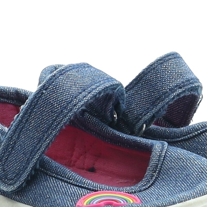 Dunnes Stores Girls Blue Polyester Sneaker Trainer UK 4 EU 20 - Rainbow ...