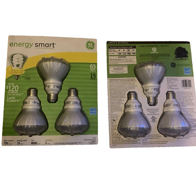 GE Energy Smart CFL Soft White Light Bulbs 15 Watts 3 Pack 720 lumens ...