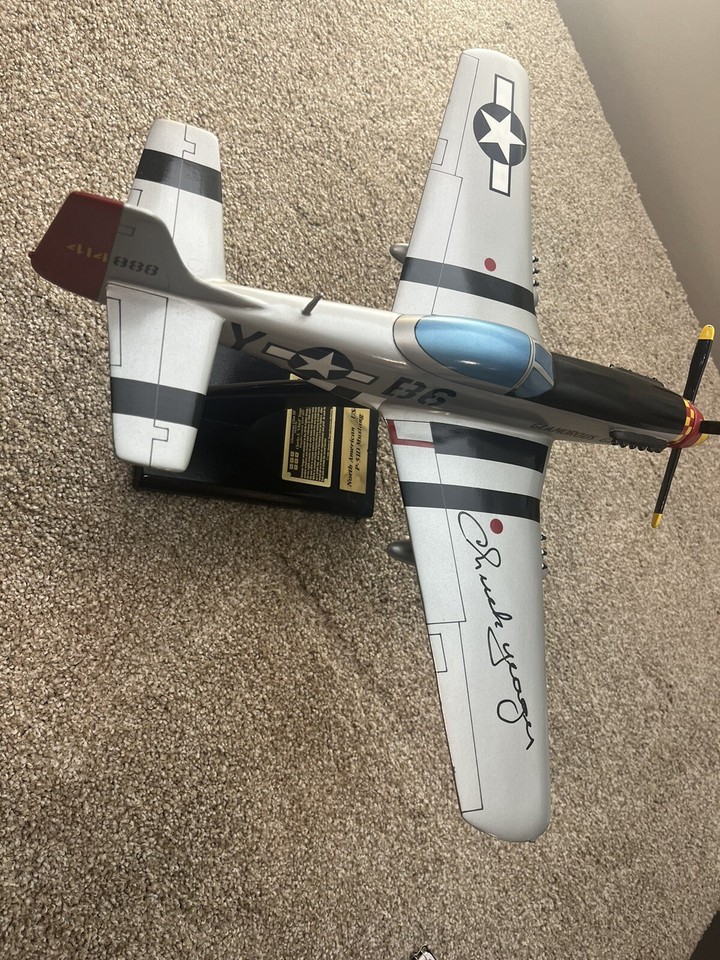 Authentic Chuck Yeager Signed P-51 Mustang Fighter Plane | eBay