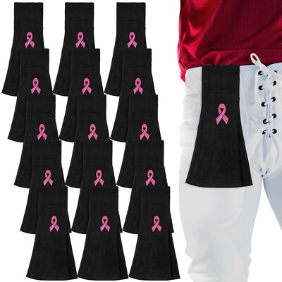 Black Football Towel Pink Ribbon Breast Cancer Awareness BCA | eBay