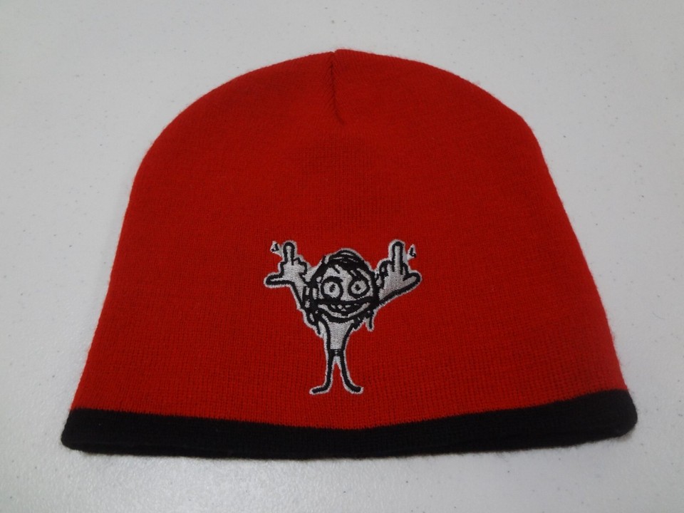 RARE Y2K Ozzy Osbourne Middle Fingers Knit Skull Cap Beanie Hat Bio ...