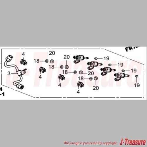 HONDA CR-V RW1 RW2 2017-2021 Genuine L15B Fuel Injector Set 06160-5PA ...