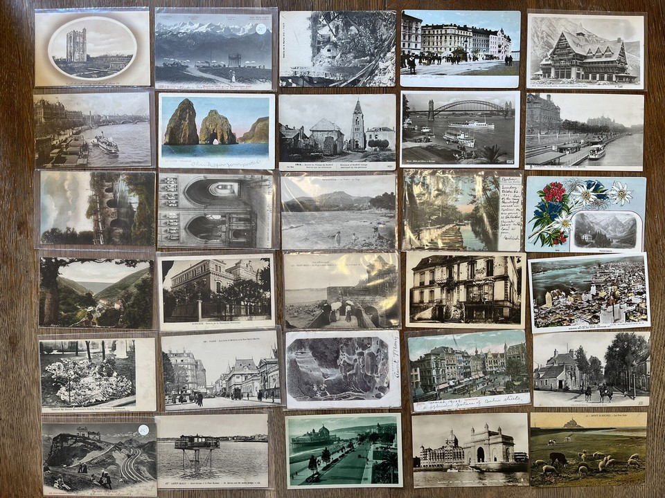 1000+ Antique Postcard Lot Only Non-USA Foreign Pre-1940’s RPPC Views ...