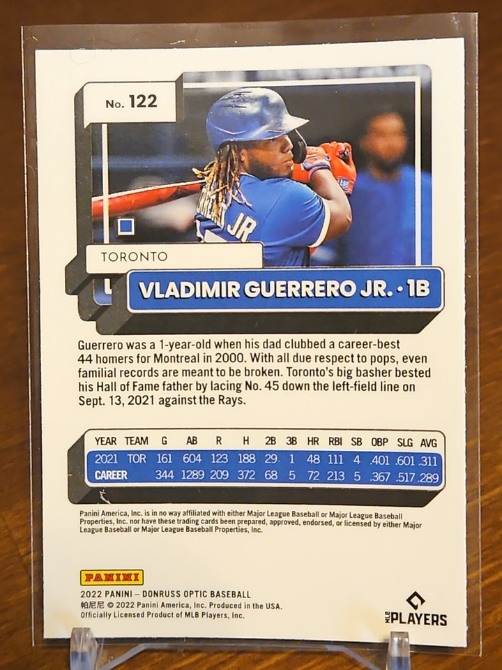 2022 Donruss OPTIC Baseball Base #122 VLADIMIR GUERRERO JR. | eBay