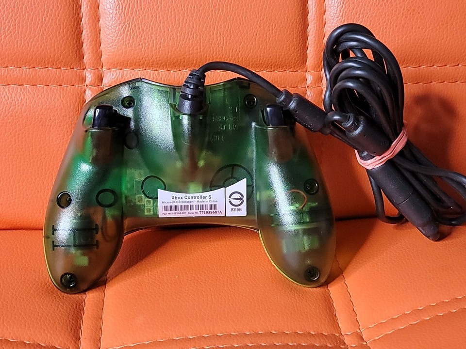 Rare Original Xbox S-Type Controller Special Green Halo Edition ...