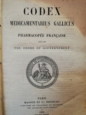 Codex pharmacie/medicamentarius gallicus/médecine Ancienne/old medicine ...