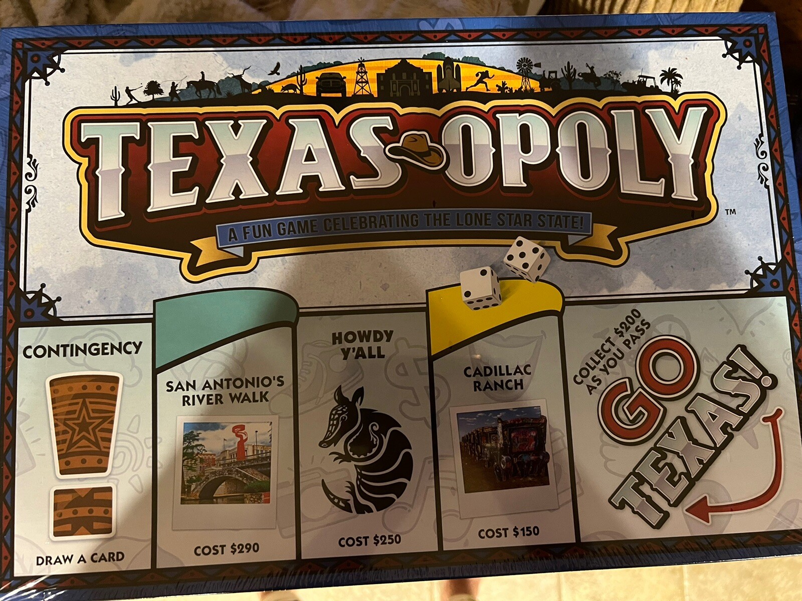 NEW TexasOpoly State of Texas Monopoly Style Board Game State Fair ...
