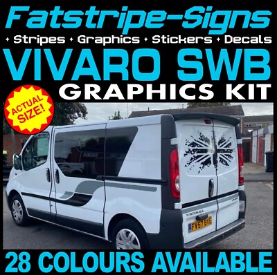 to fit VAUXHALL VIVARO SWB GRAPHICS STICKERS STRIPES CAMPER VAN ...