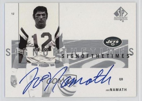 2001 SP Authentic Sign of the Times Joe Namath #JN Auto HOF | eBay