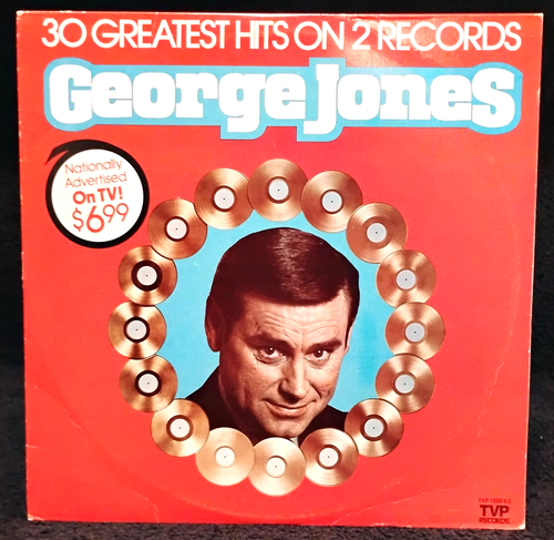 GEORGE JONES "30 GREAT HITS ON 2 RECORDS" (RARE NM VINYL X2 /ONLY RL ...
