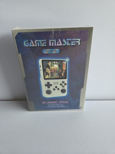 Game Master R36S Retro Game Console Linux System Blue Handheld 3.5" IPS ...