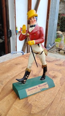 Johnnie Walker Scotch Whisky Vtg 1950's Walking Man Wood Statue 10.5 ...