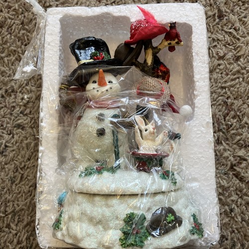 Christopher Radko Burl’s Hat Party Woodland Winds Music Box Frosty The ...