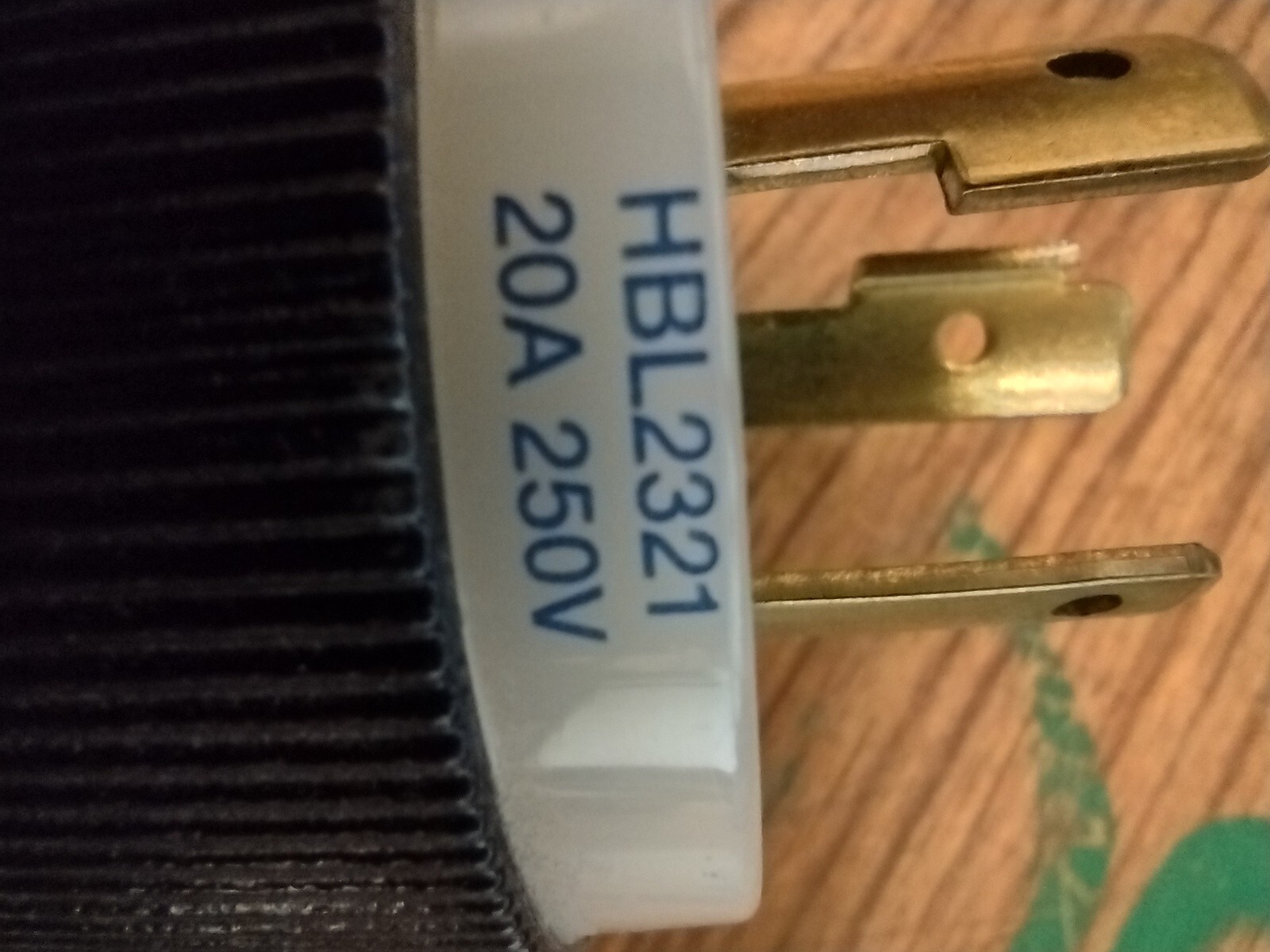 8fT Cord 3 Wire with HBL2321 Hubbell NEMA 20A 250V Twist Lock Male Plug ...