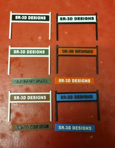 00 gauge model railway station sign 7 colours Customisable Name Set of ...