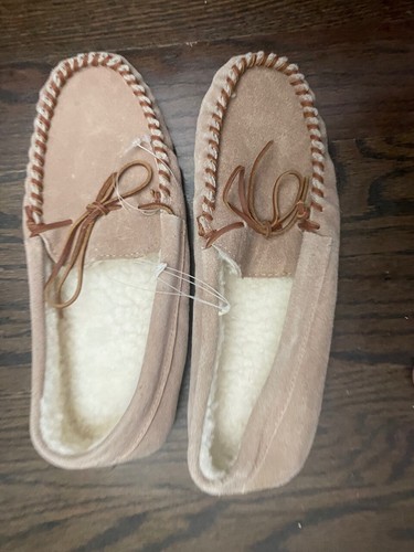 New Ascot Moccasin Scuff Shearling Slipper for Men 9 - Sand | eBay