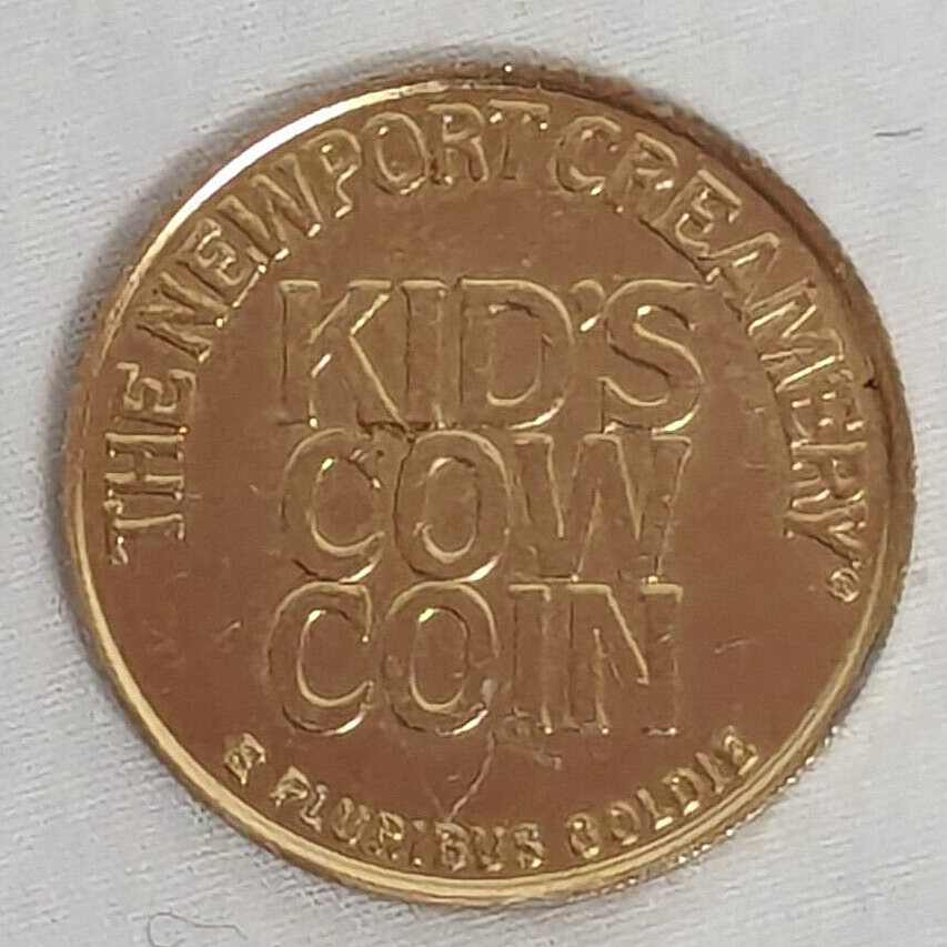 NEWPORT CREAMERY Kids Cow Coin Celebrating 50 Years 1940 - 1990 token ...