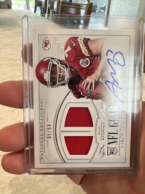 2014 NATIONAL TREASURES AUTO JERSEY PATCH AARON MURRAY ROOKIE CARD 05/ ...
