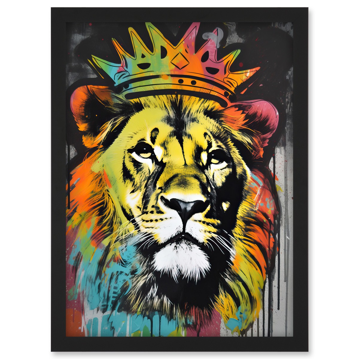 Lion Graffiti Mural