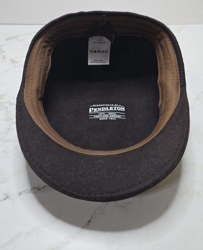Pendleton Wool Driving Cap Hat Brown M Medium Newsboy Style | eBay