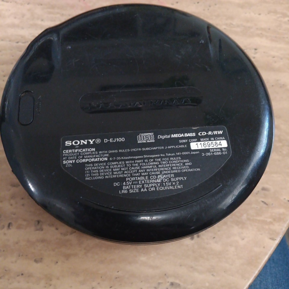 Sony D-EJ100 Pysc Walkman Portable CD Player G-Protection Black tested ...