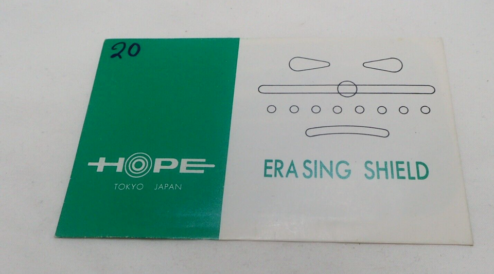 Hope Stainless Steel Erasing Shield Tokyo Japan Vintage Rare | eBay