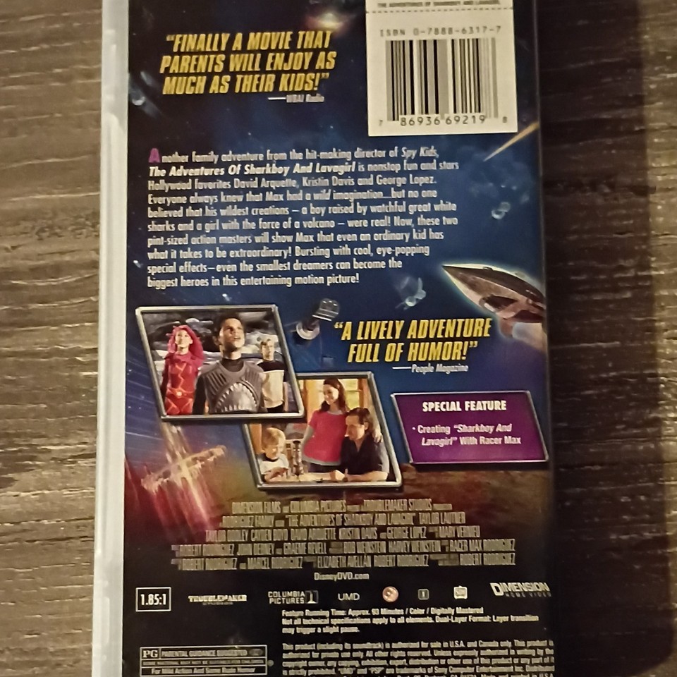 The Adventures of Sharkboy and Lavagirl UMD Feature Film Taylor Lautner ...