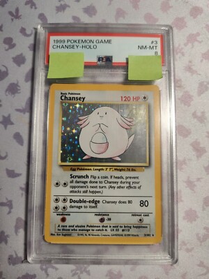 Pokémon TCG Chansey Base Set 3/102 Holo Unlimited Holo Rare PSA 8 | eBay