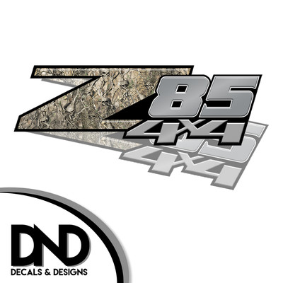 Z85 4x4 Decals 2 Pk Sticker for Chevy Silverado Sierra truck - Skull ...