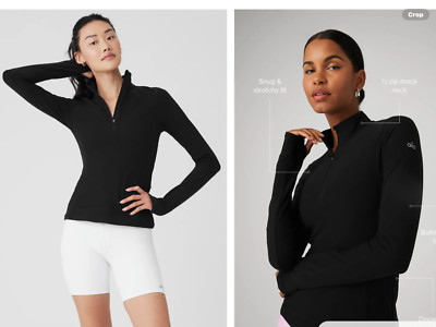 alo yoga Alosoft 1/2 Zip Rapid Pullover in Black, NWOT, Small, orig$128 ...