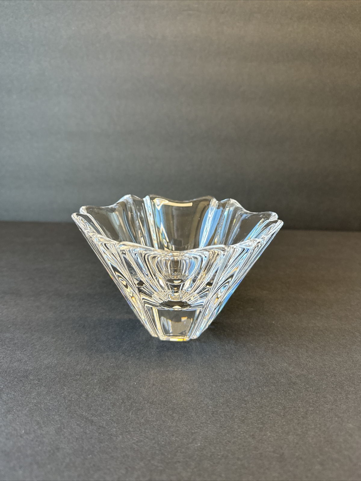 SIGNED ORREFORS SWEDEN CRYSTAL Compote Bowl Candy Dish 5.5" Diameter | eBay