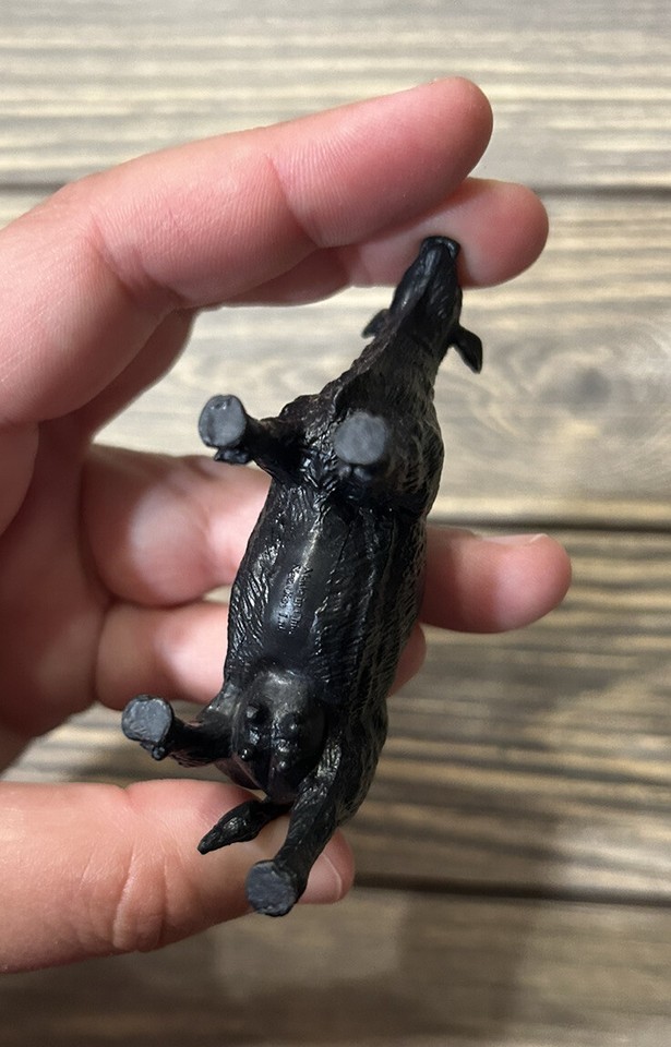 Vintage New Ray Ltd Black Cow Figure Figurine Toy 3.25” | eBay