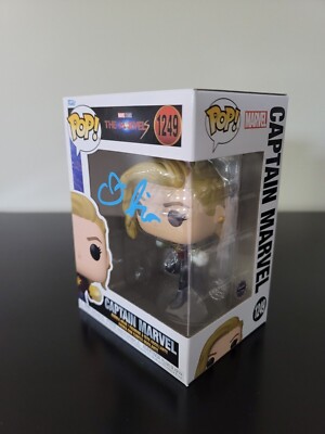 Brie Larson Signed Autographed Funko Pop Captain Marvel with Hologram ...