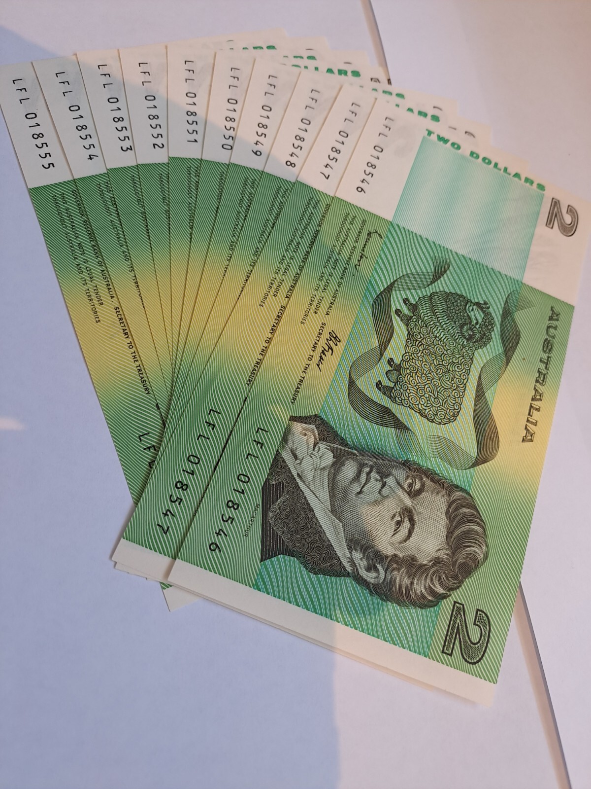  2 Notes UNC X 10 In Numerical Order Johnston Fraser EBay