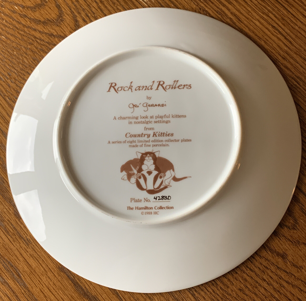 Rock And Rollers Cat Plate Country Kitties 1988 Hamilton By Gre ...