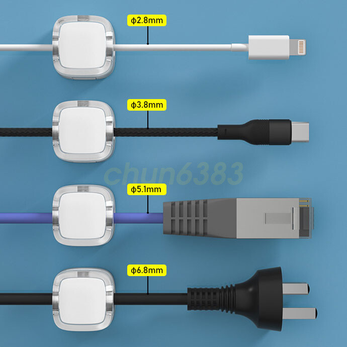 2024 SALE 6PC Magnetic Cable Sorting Device Fixing Device Storage ...