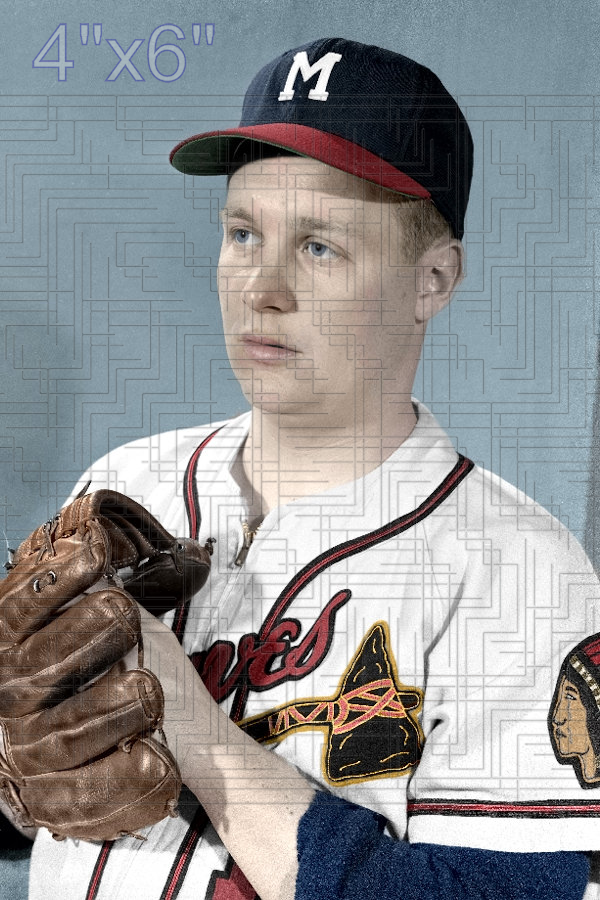 Chet Nichols - c. 1954-56 Milwaukee baseball - choose a style ...