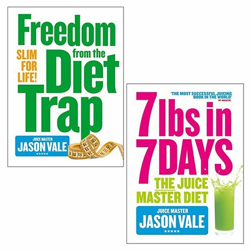 Jason Vale 2 Books Collection Set (Slim for Life,7lbs in 7 Days ...