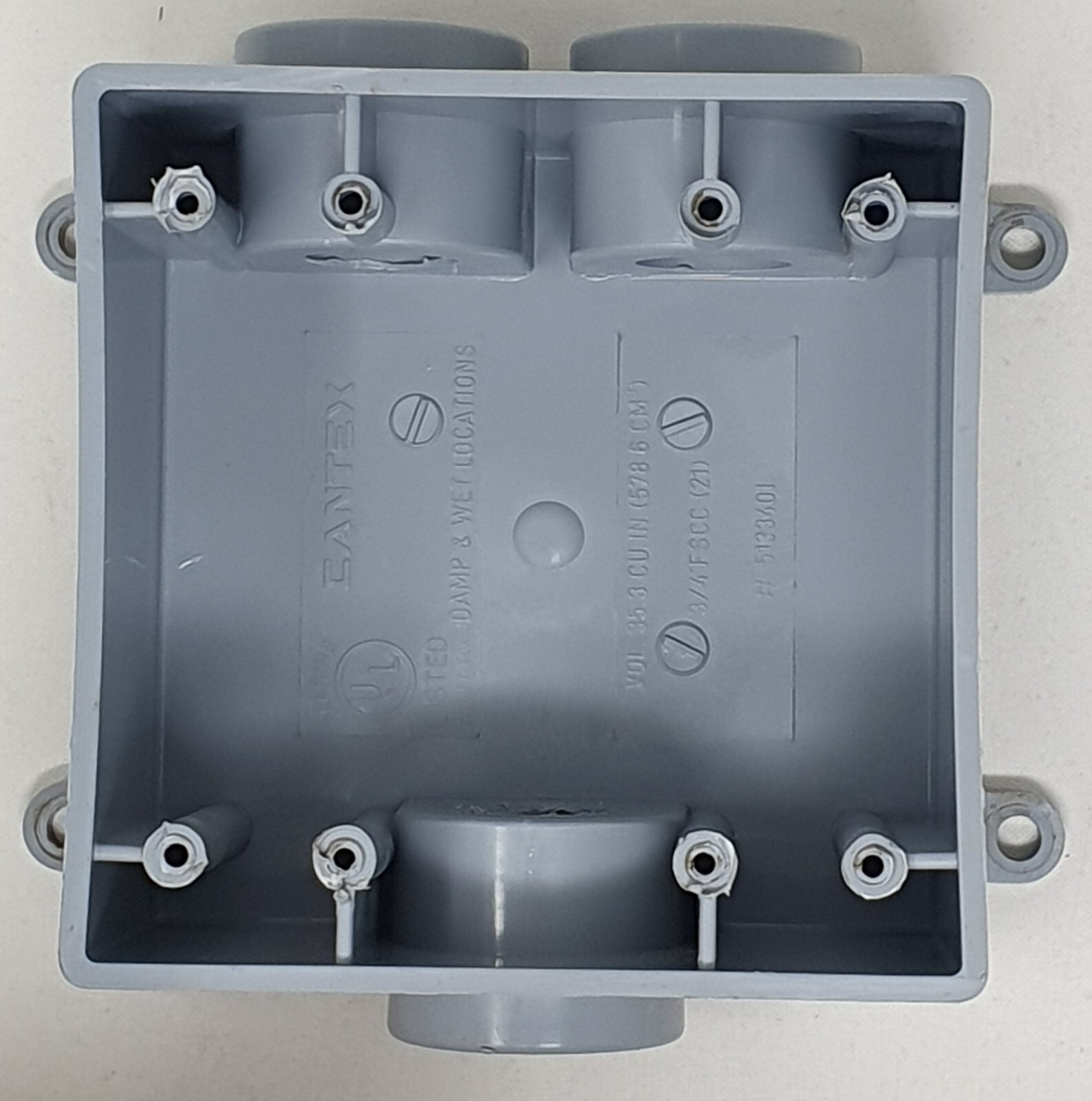 Cantex 5133401 Weatherproof Type FSCC Two Gang Electrical Box 3/4" Qty ...
